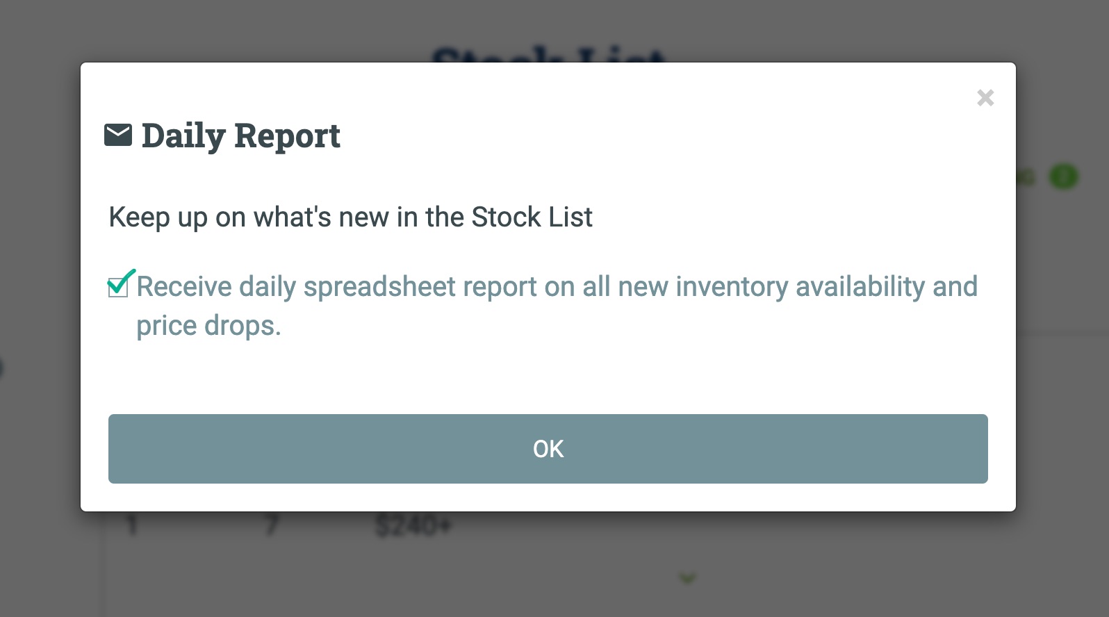 How can I opt-in to a daily report of new inventory and lower prices ...